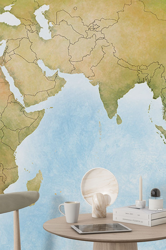 Natural World Map Wallpaper | Morphico