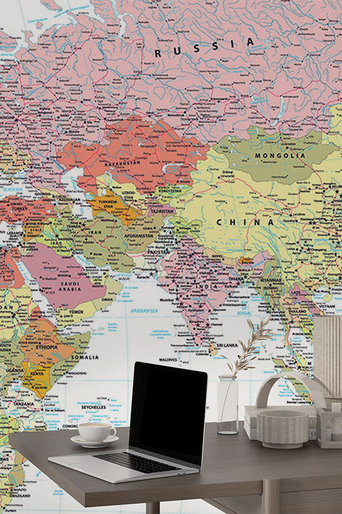 Earth Map Customized Wallpaper | Morphico