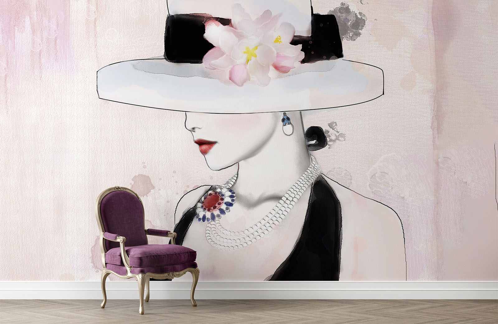 Classy Lady Wallpaper for Wall Decor | Morphico
