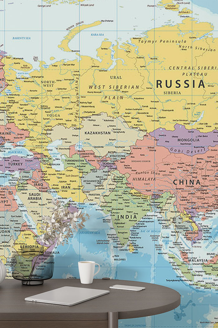 Large World Map Wallpaper for Wall | Morphico