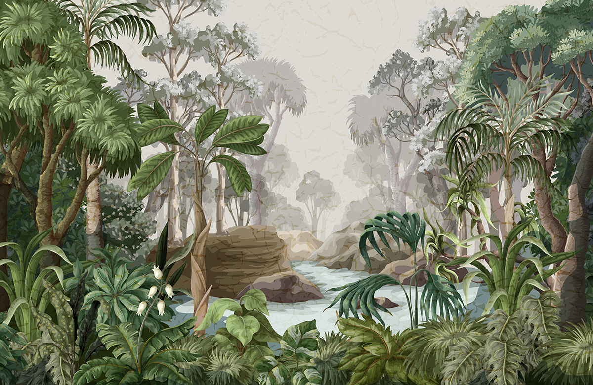 3D Jungle Wallpaper for Home | Morphico