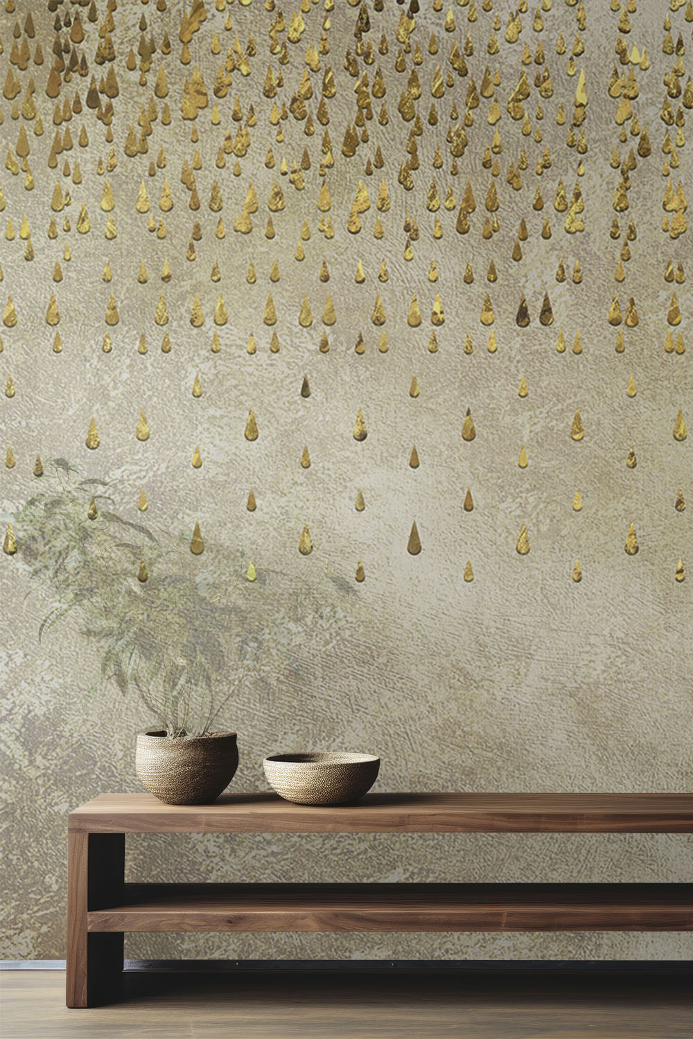 Gold Glitter Wallpaper for Wall Decor |Morphico