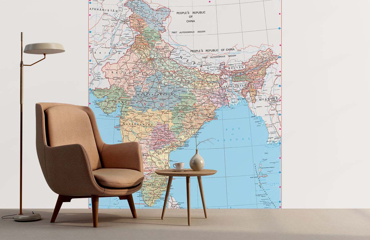 Official Map of India Wallpaper for Wall | Morphico
