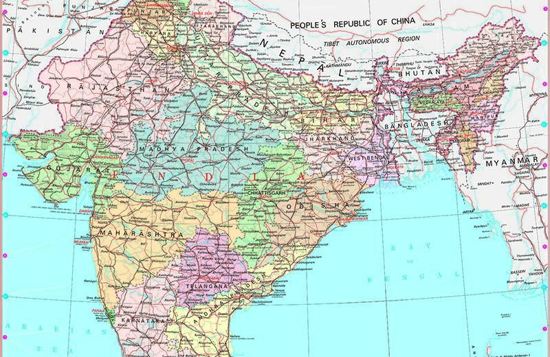 Official Map of India Wallpaper for Wall | Morphico