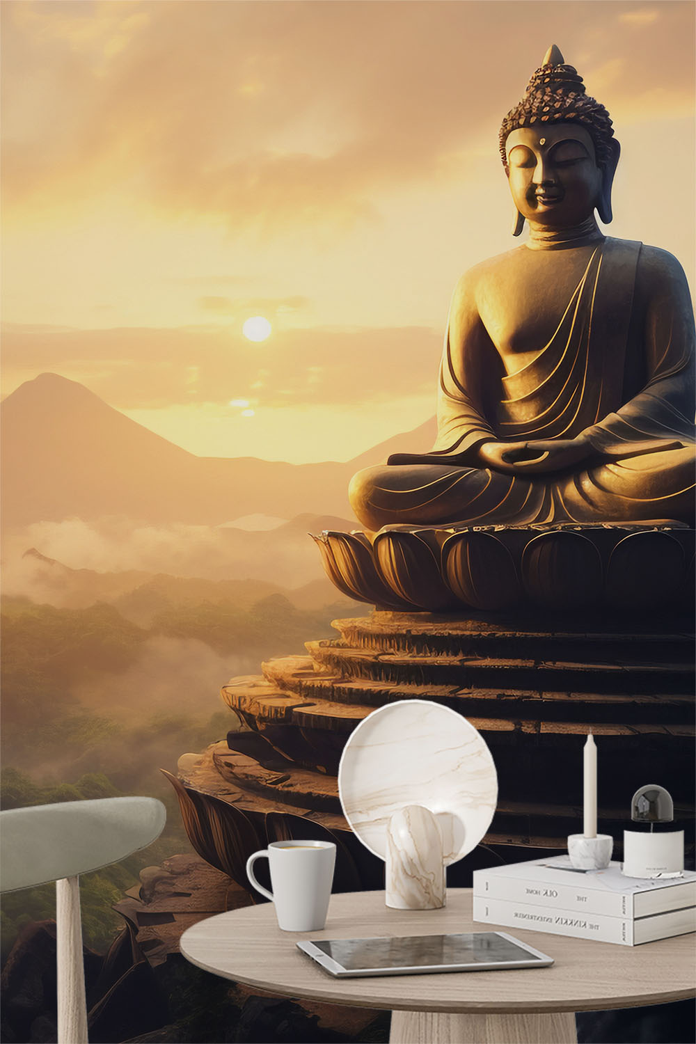 Modern Art Buddha 3D Wallpaper For Walls Morphico