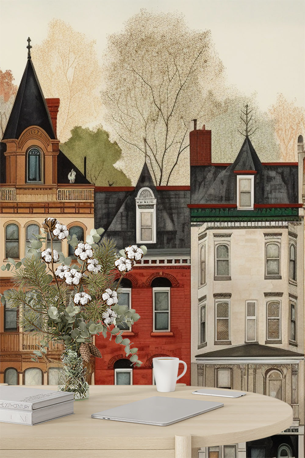 Row House Wallpaper for kids Room | Morphico