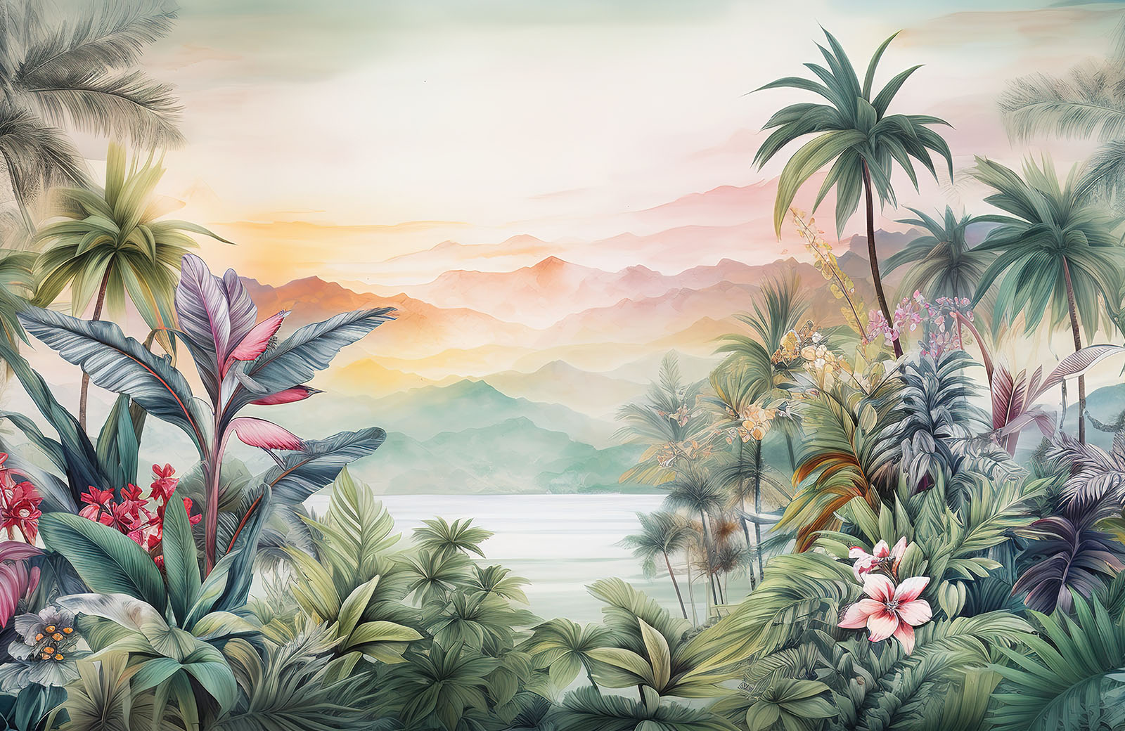 Tropical Theme Wallpaper for Home | Morphico
