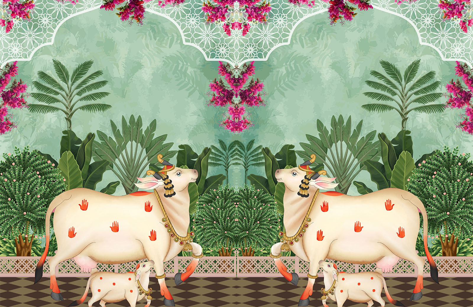 Mandir Wallpaper For Wall For Living Room | Morphico