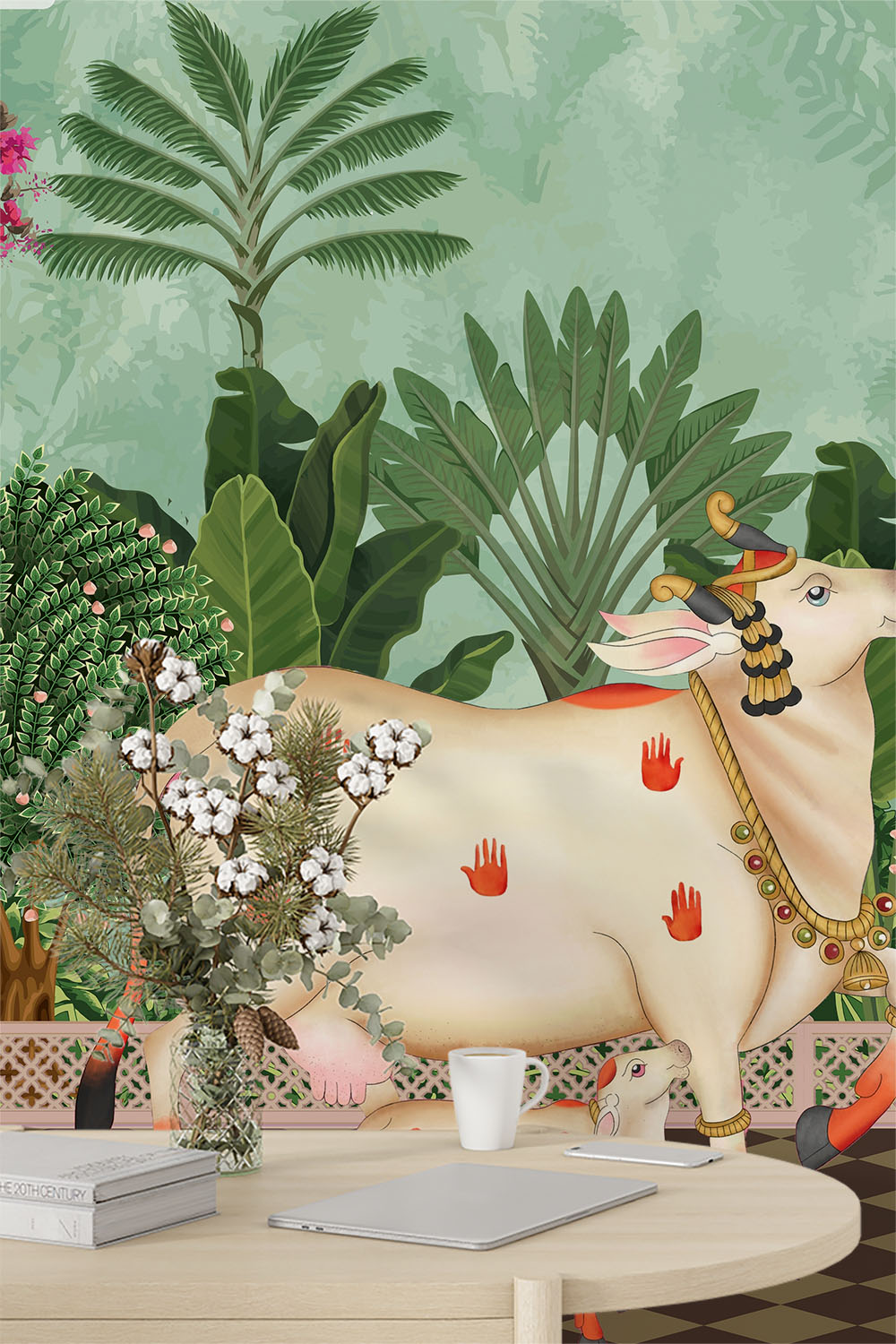 Mandir Wallpaper For Wall For Living Room | Morphico